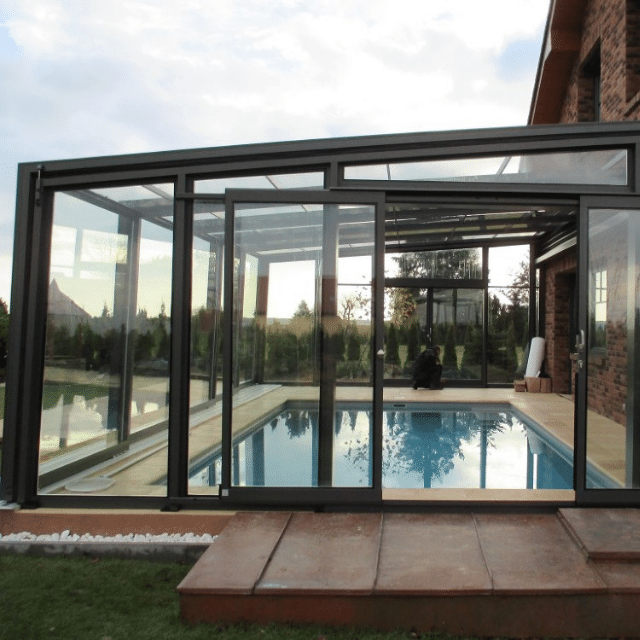 Metal Swimming Pool Enclosure in Toronto. Kits