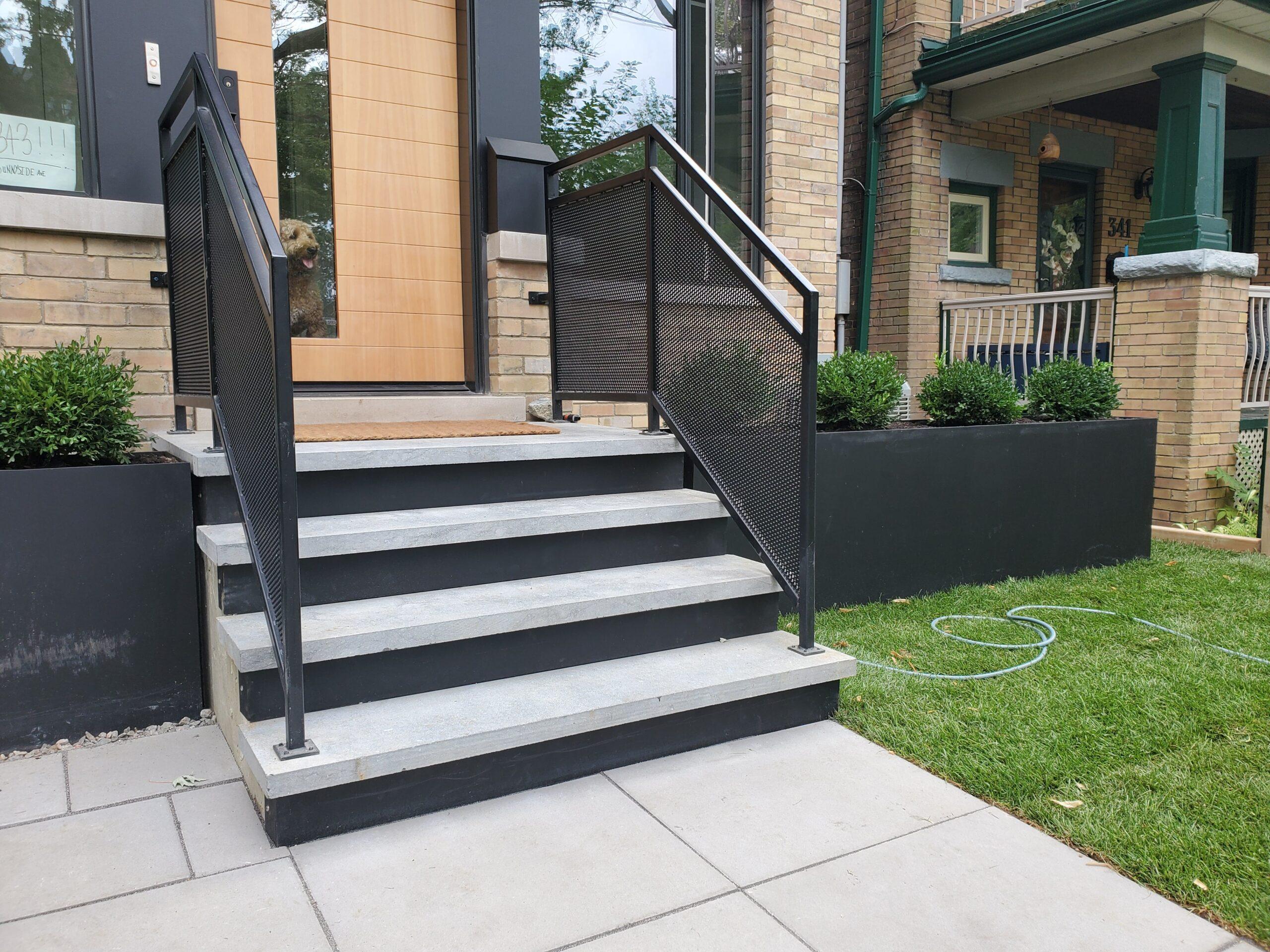 Outdoor Porch Railing Designs from Wood, Wrought Iron, and Steel