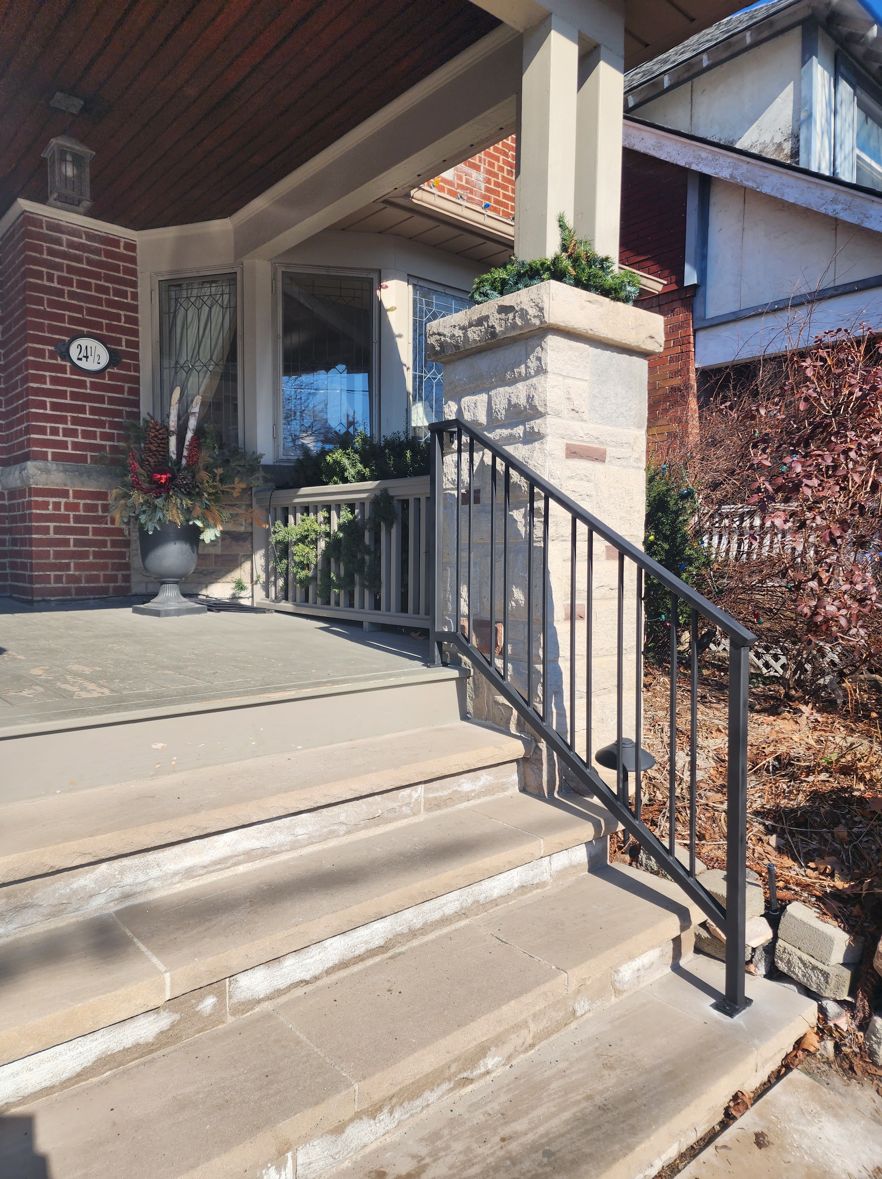 Outdoor Porch Railing Designs from Wood, Wrought Iron, and Steel
