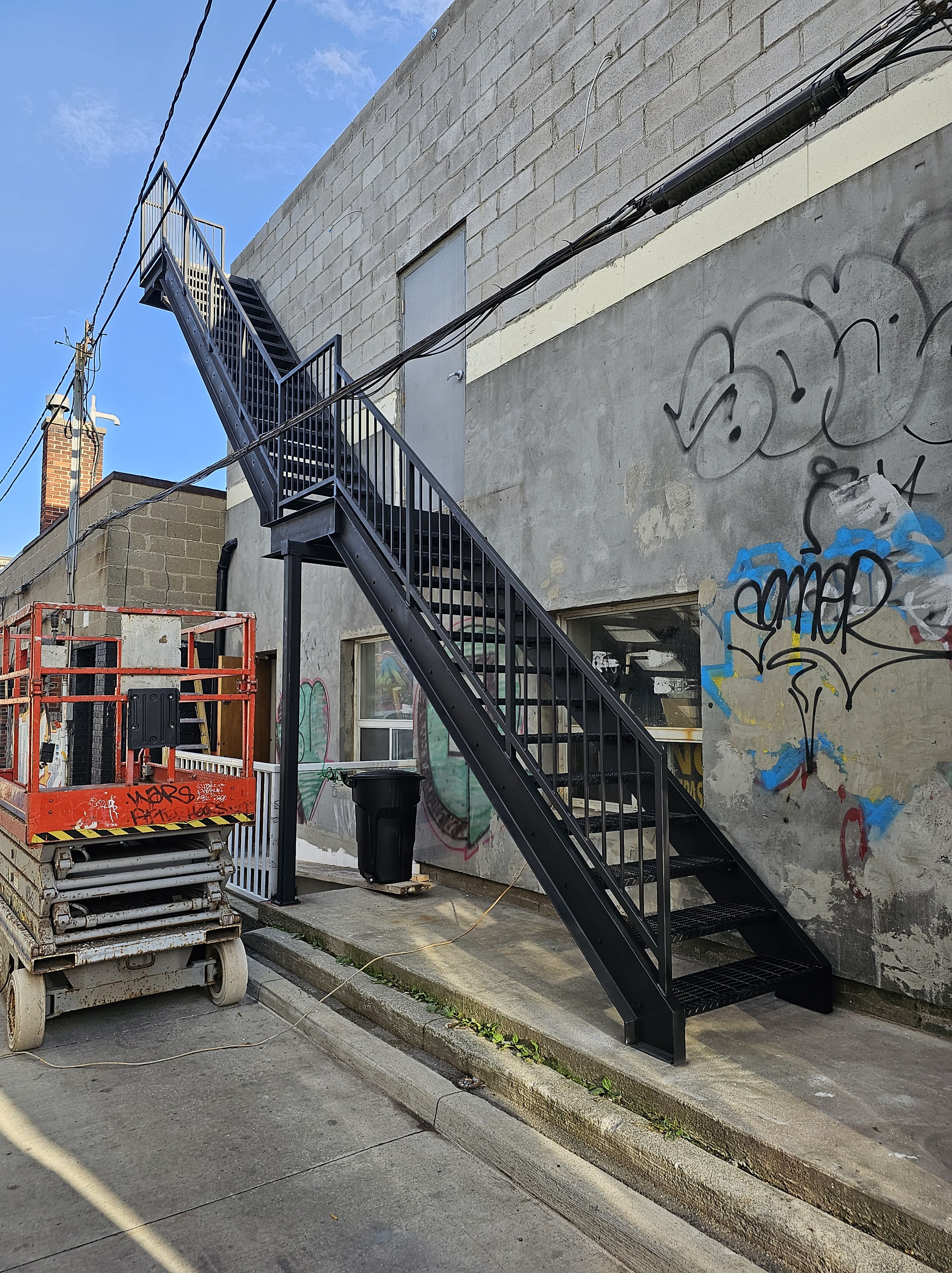 Industrial & Commercial Metal Stairs in Toronto. Fire escape stairs
